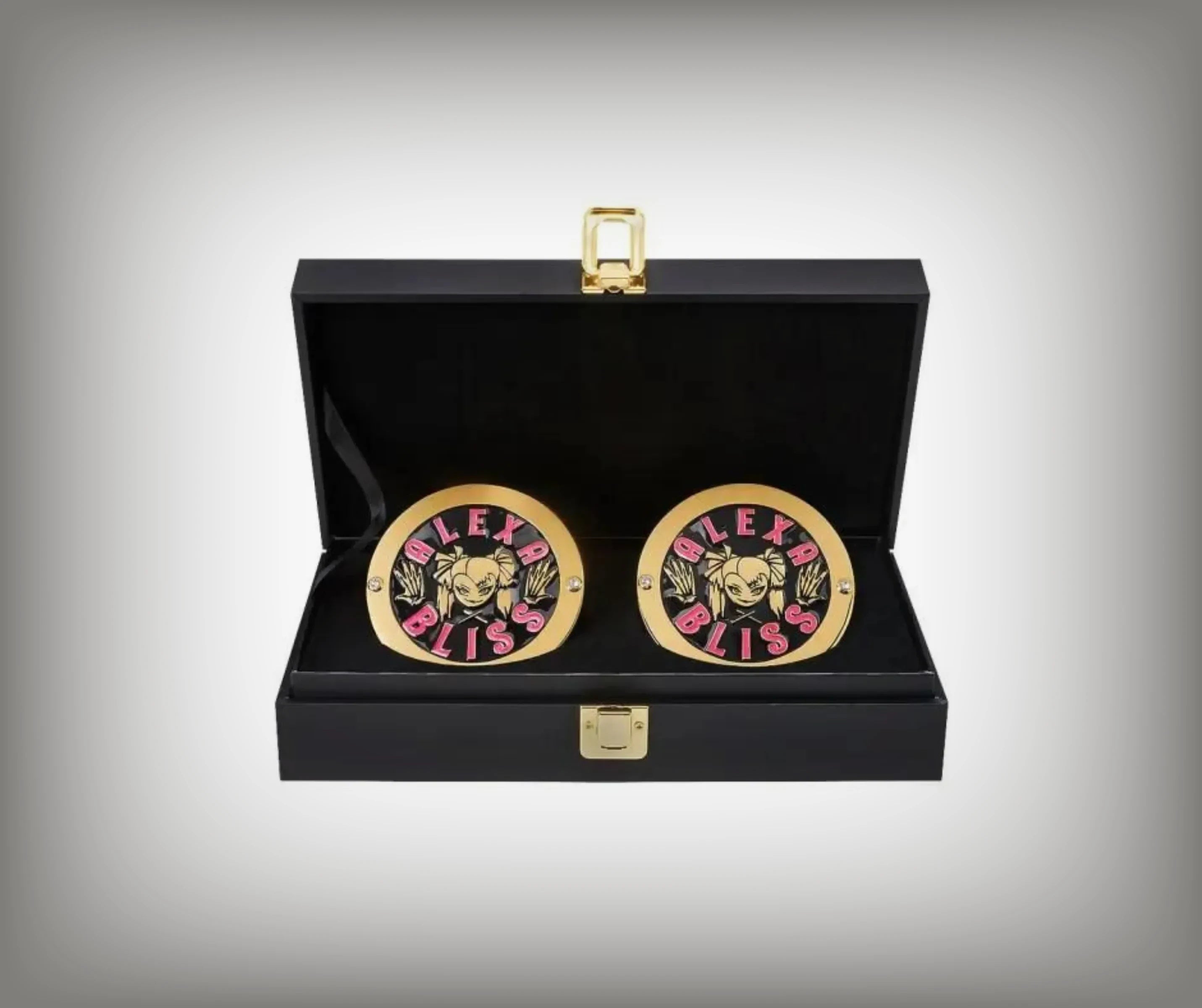 WWE Alexa Bliss Side Plates Box Set - Premium Brass for Display