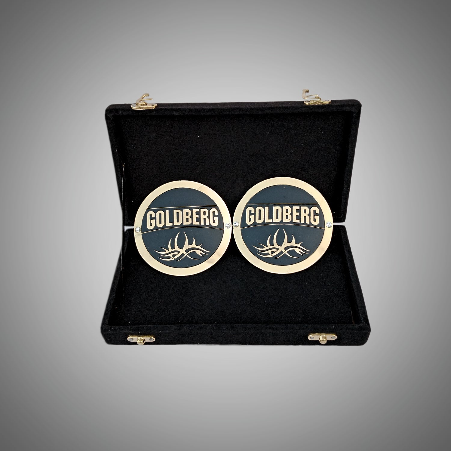 Goldberg Side Plates – WWE Championship Box Set with Wooden Display